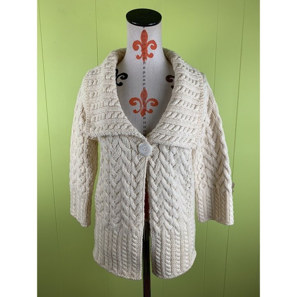 Inis Crafts | Sweaters | Inis Crafts Ireland Womens L Merino Wool Cable ...